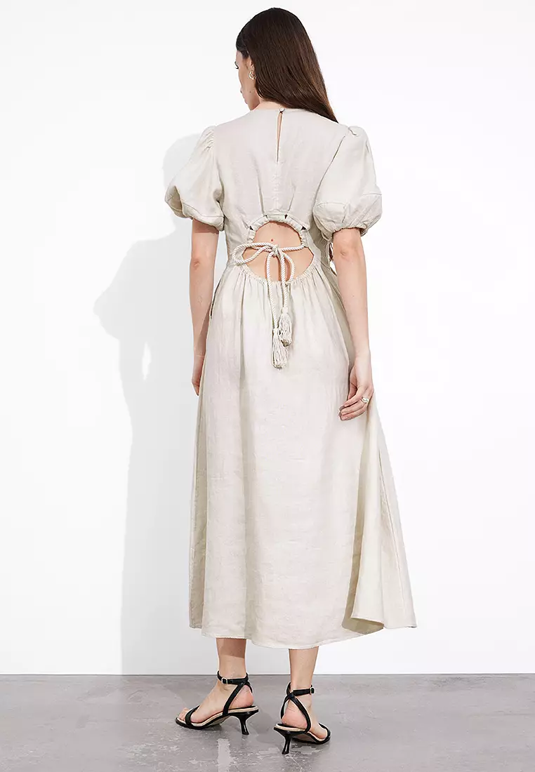 Buy & Other Stories Puff-Sleeve Midi Dress 2025 Online | ZALORA Philippines