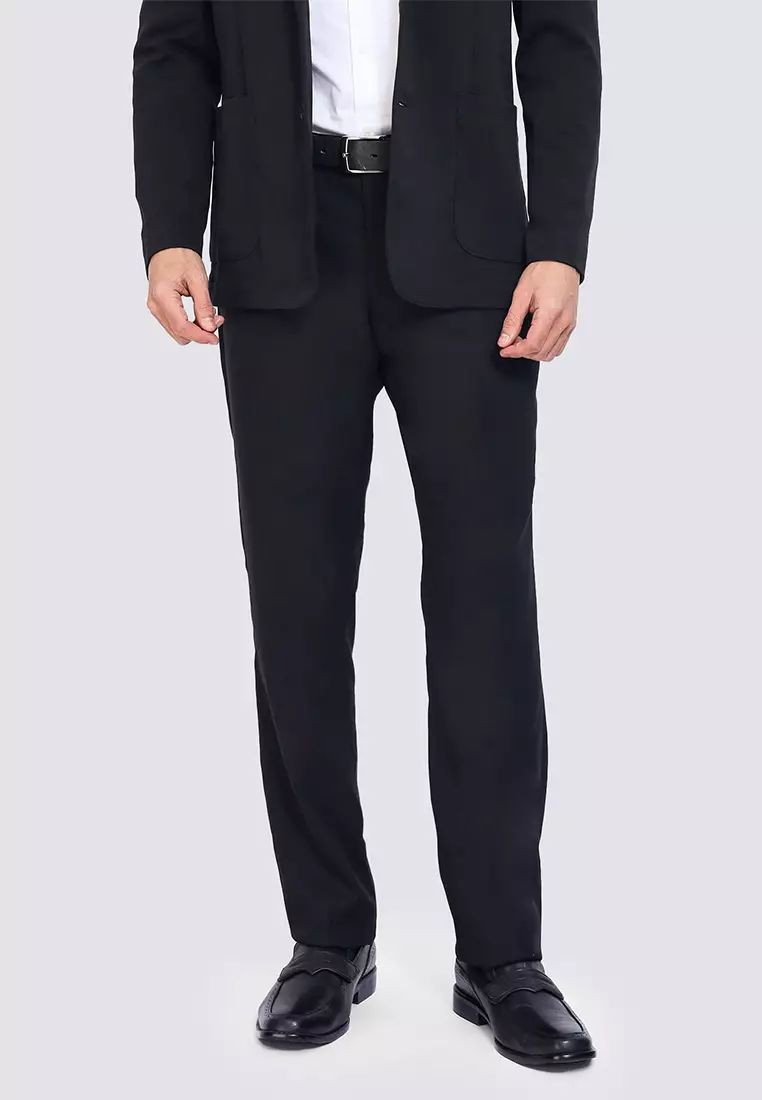 Buy Hechter Paris Texture Formal Stretch Trousers 2025 Online | ZALORA ...