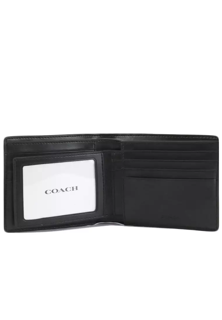 COACH Coach Mens 3 In 1 Wallet In Signature Canvas With Varsity Stripe ...