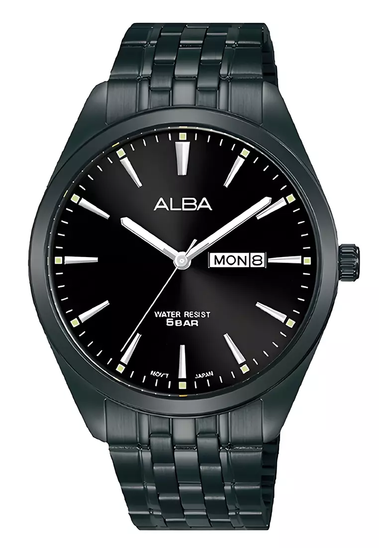 Jual Alba Alba - Jam Tangan Analog Pria - Black - All Stainless Steel ...