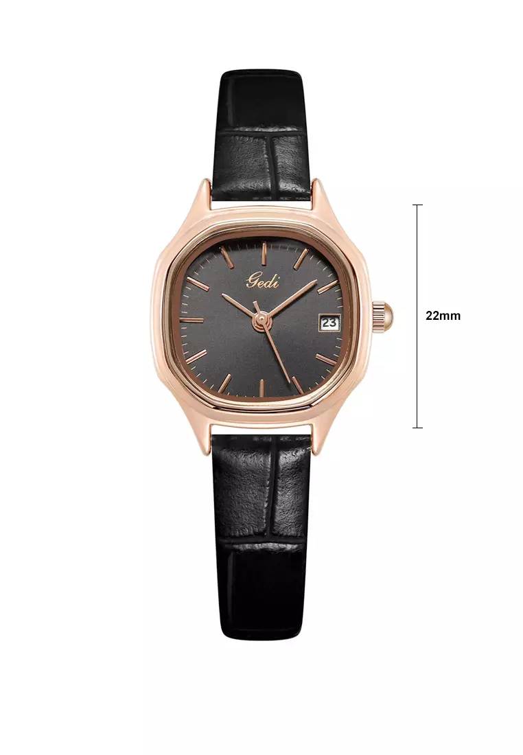 Buy GEDI GEDI Fashion Simple Plated Rose Gold Geometric Square Quartz ...