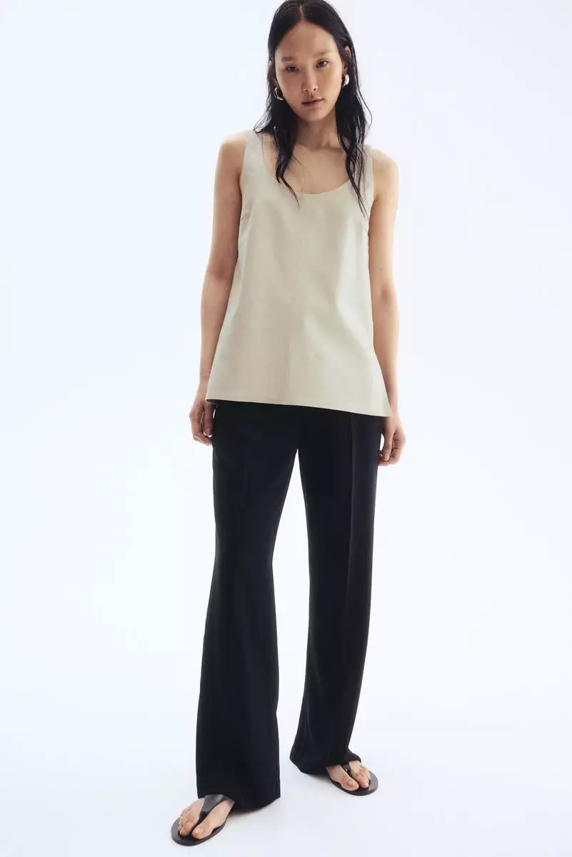 Buy H&M Straight crease-leg trousers Online | ZALORA Malaysia
