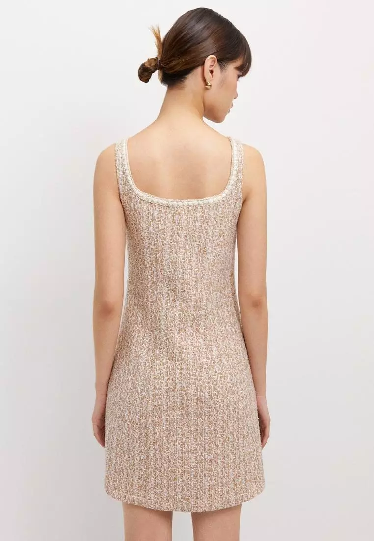 Buy Pomelo Tweed Button Dress 2025 Online | ZALORA Philippines