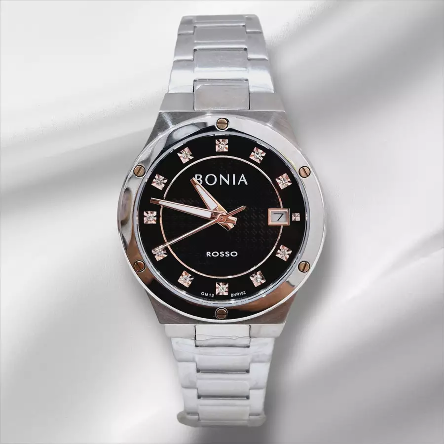 Jual BONIA Bonia BNR192-2337 Silver Dasar Hitam Cewek Original 2025 ...
