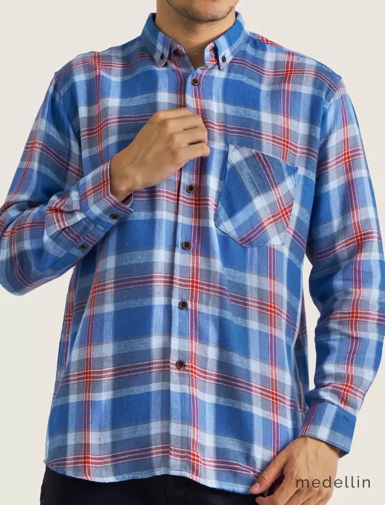 Jual Medellin MEDELLIN Kemeja Flanel / Flannel Pria Lengan Panjang ...