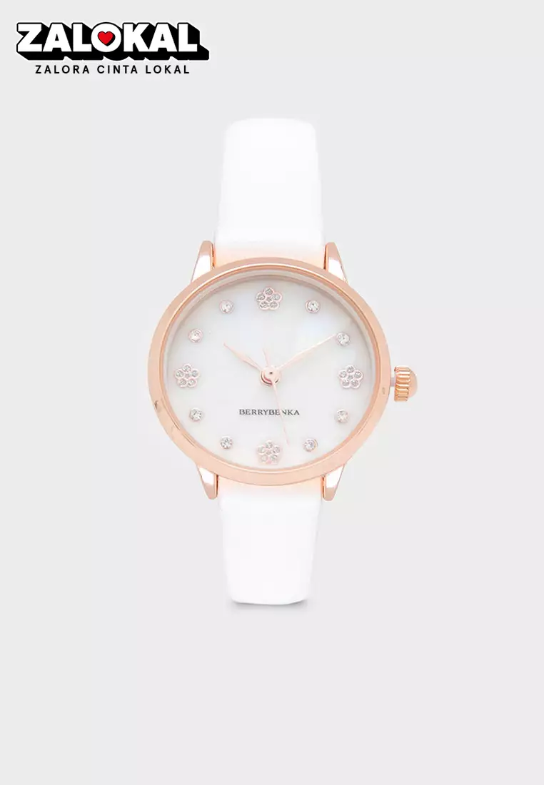 Jual Berrybenka Label Sophie Cherry Pearl Watches White Original 2026 ...