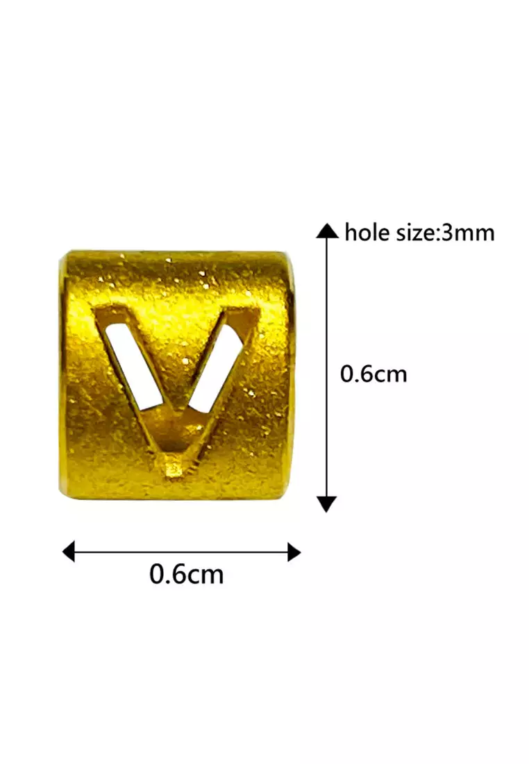 Buy LITZ [Special] LITZ 999 (24K) Gold Alphabet Charm 字母牌 EPC1113-V-0.36g+/- Online | ZALORA ...