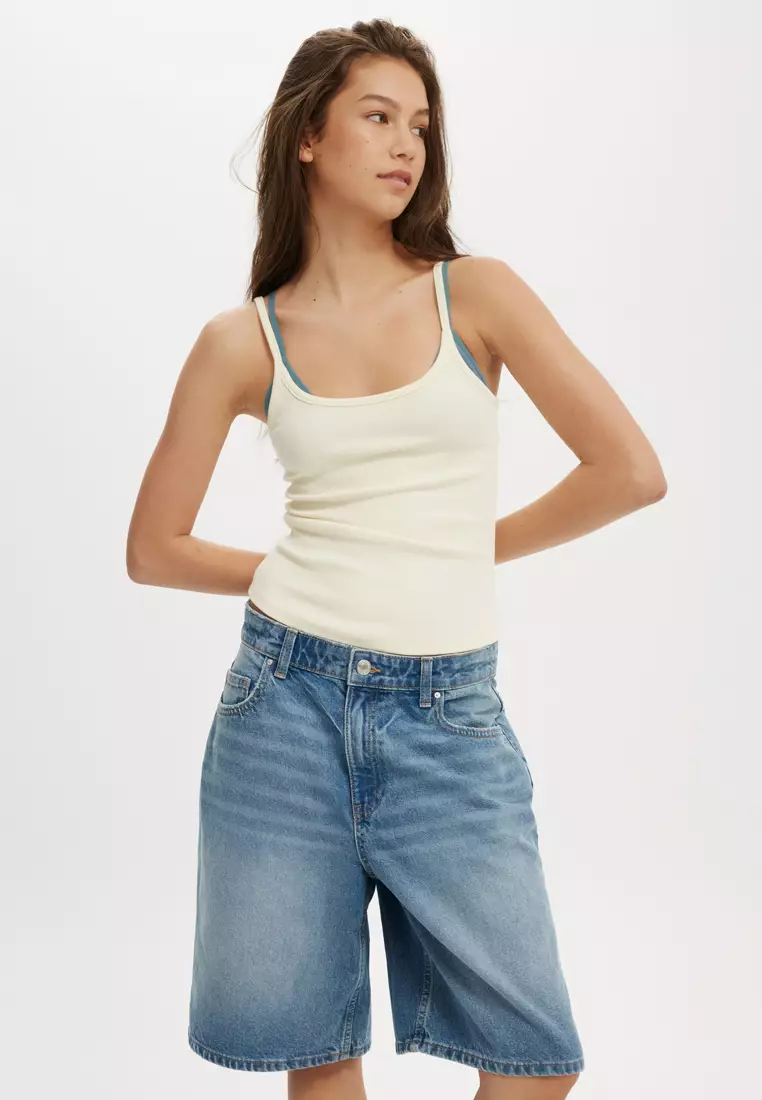 Buy Cotton On Super Baggy Denim Jorts 2025 Online | ZALORA Philippines