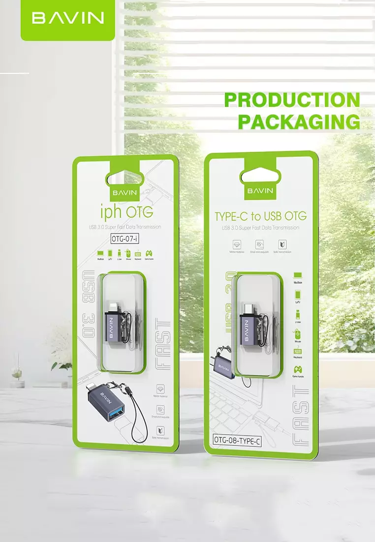 Buy BAVIN OTG Adaptor USB 3.0 Fast Data Transmission for For iPh 15 and ...