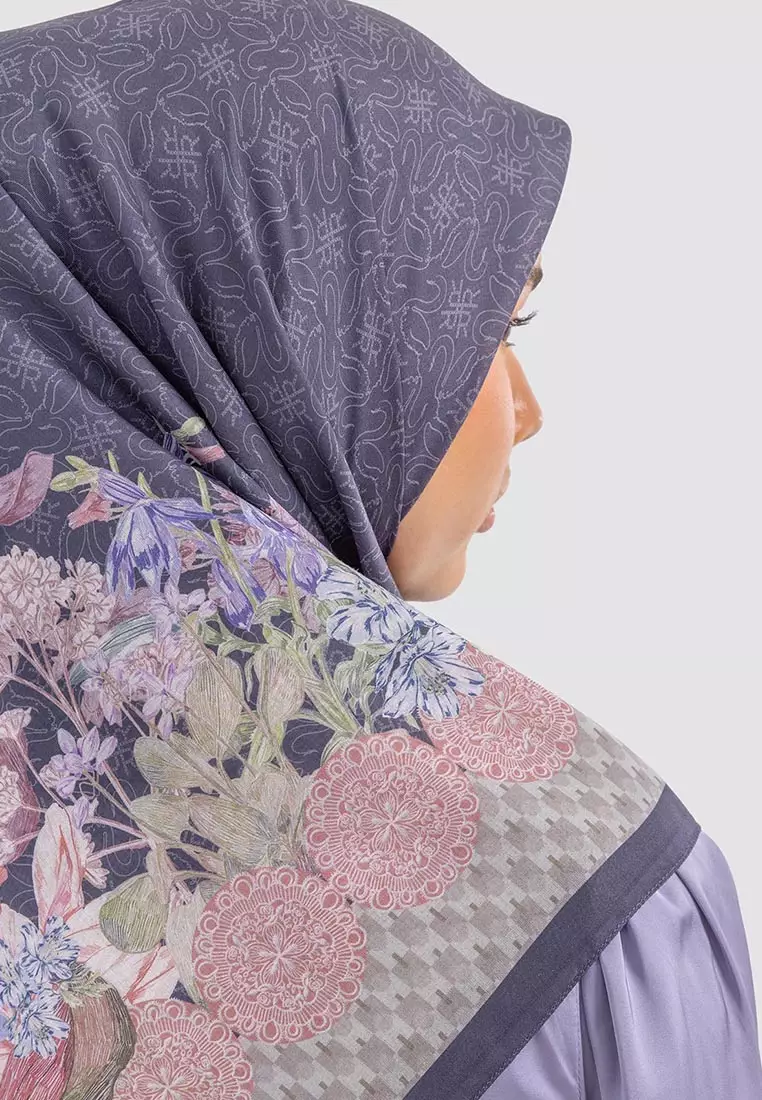 Jual Riamiranda Ria Miranda Charcoal Grey Samima Scarf Original 2024 ...