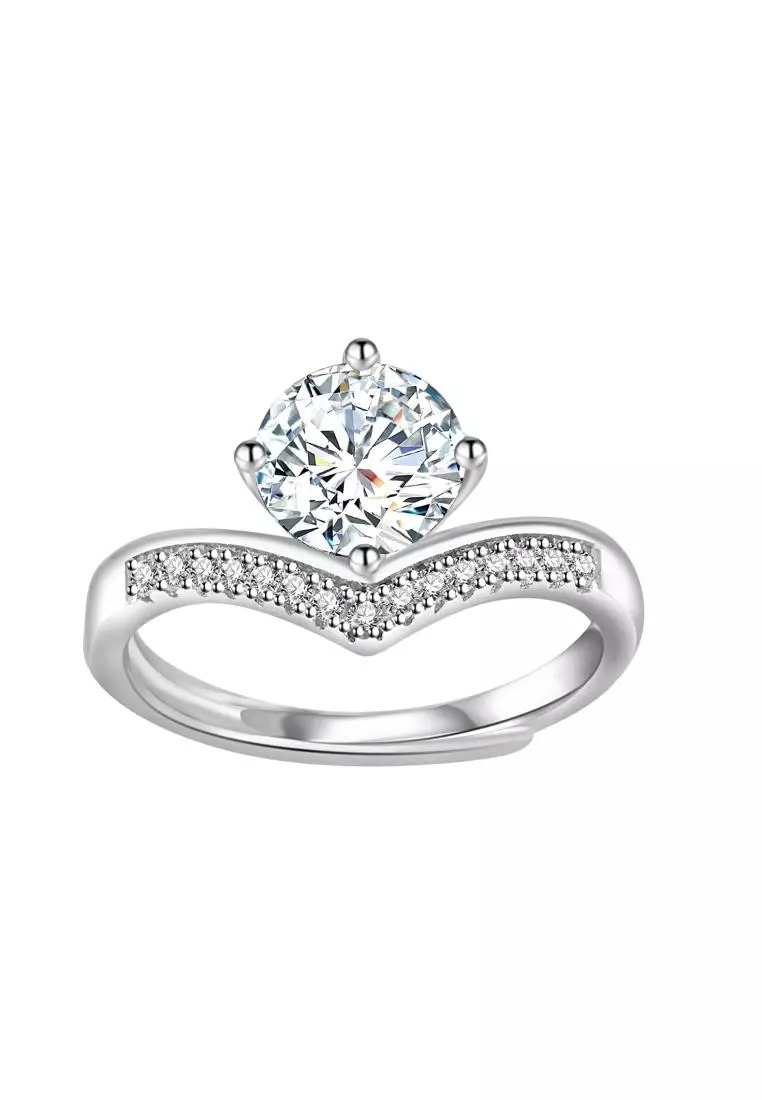 Jual Her Jewellery Berlian Moissanite Le Jeanne Ring [GRA CERTIFICATE ...