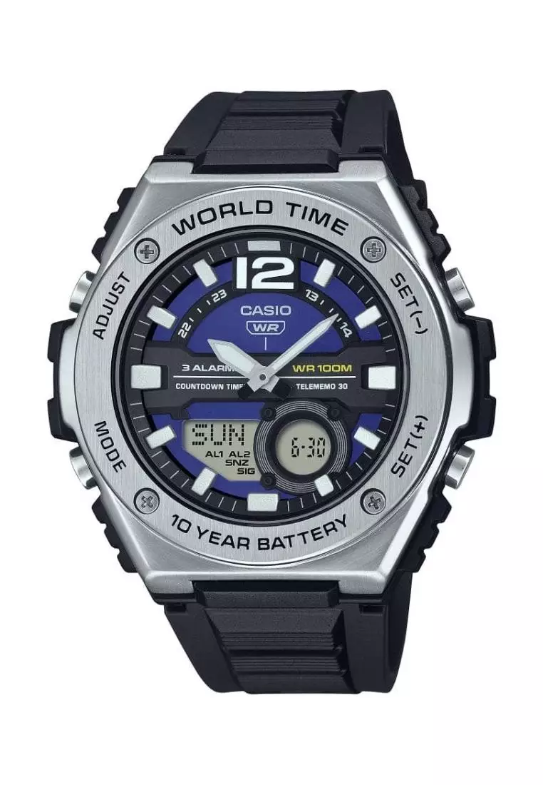 Buy Casio Casio General Digital Black Resin Strap Men Watch MWQ-100 ...