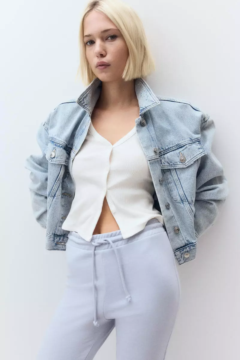 Buy H&M Ribbed button-front T-shirt Online | ZALORA Malaysia