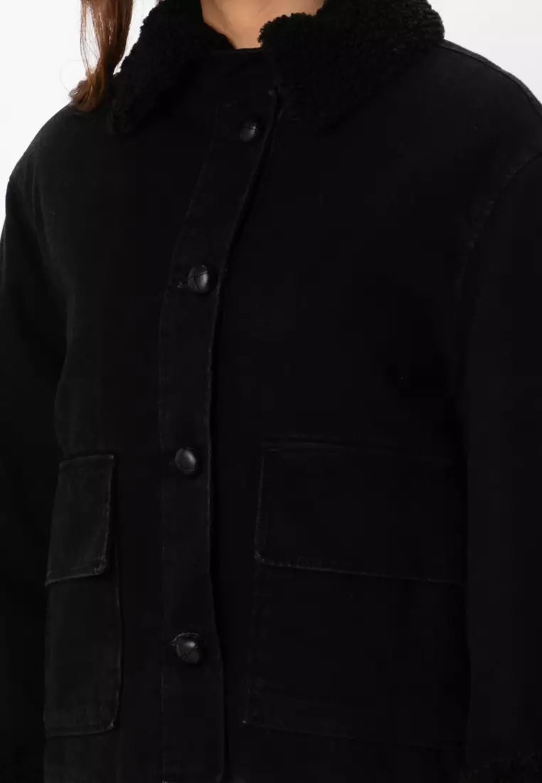 Buy Mango Double-Face Shearling Jacket 2025 Online | ZALORA