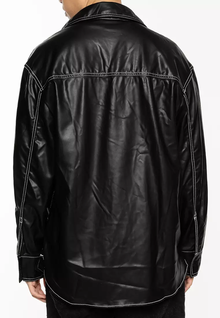 ZARA Faux Leather Shacket 2025 | Buy ZARA Online | ZALORA Hong Kong