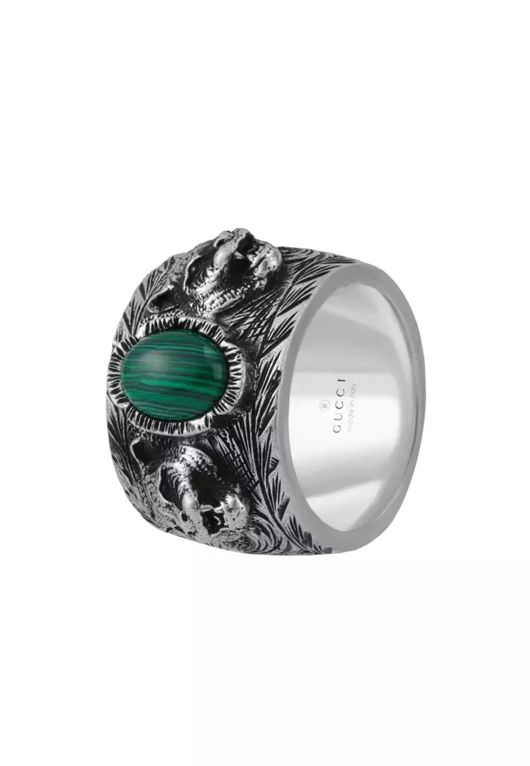 Jual Gucci Garden Silver Feline Head Ring in Sterling Silver 461991 ...