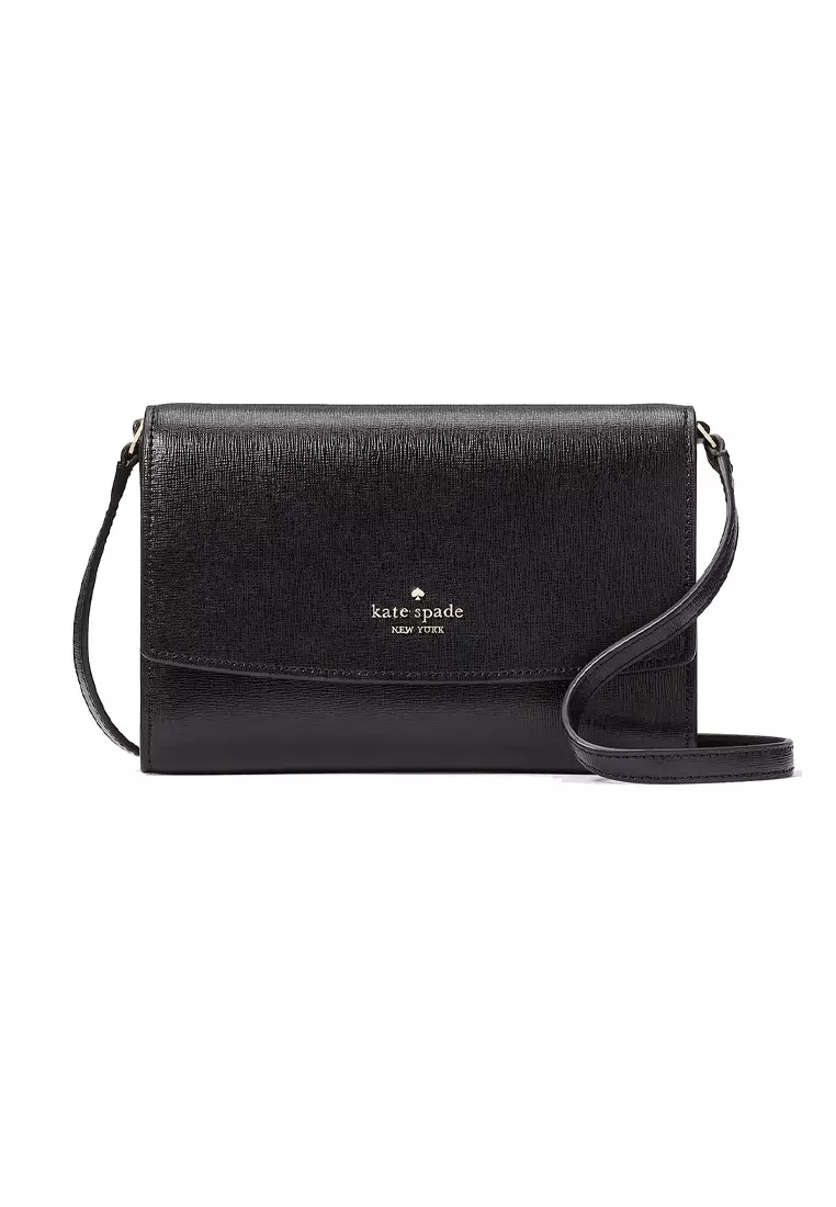 Kate Spade KATE SPADE Perry Leather Crossbody Bag Black KG029 2024 ...