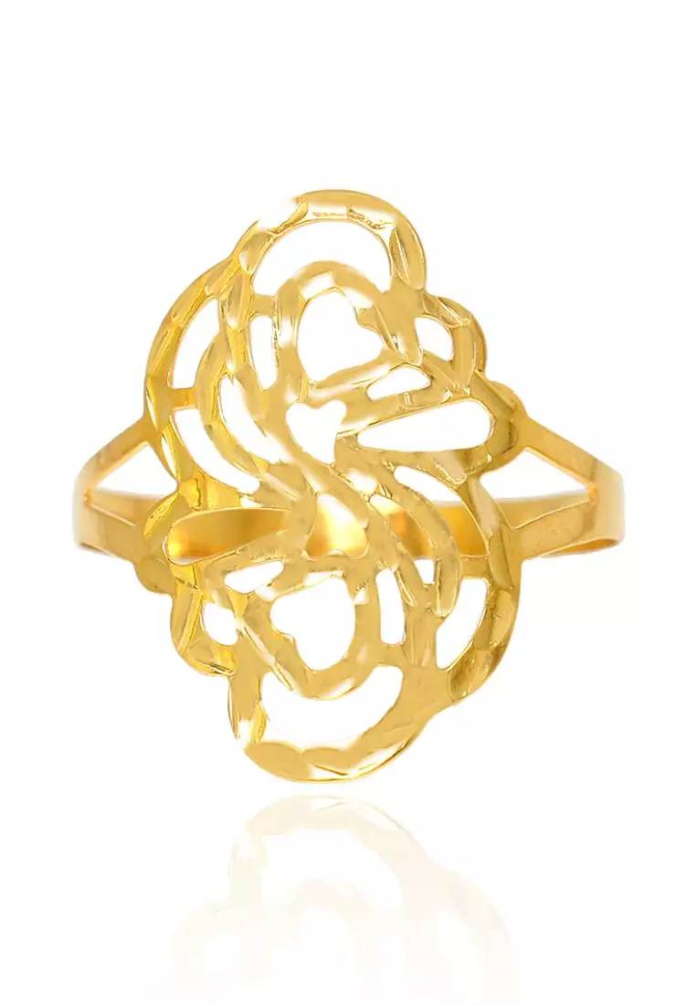 Buy DS Jewelry 18k-YG Design Ladies Ring 2025 Online | ZALORA Philippines