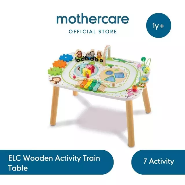 Jual Mothercare ELC Wooden Activity Train Table - Mainan Kereta Kayu ...