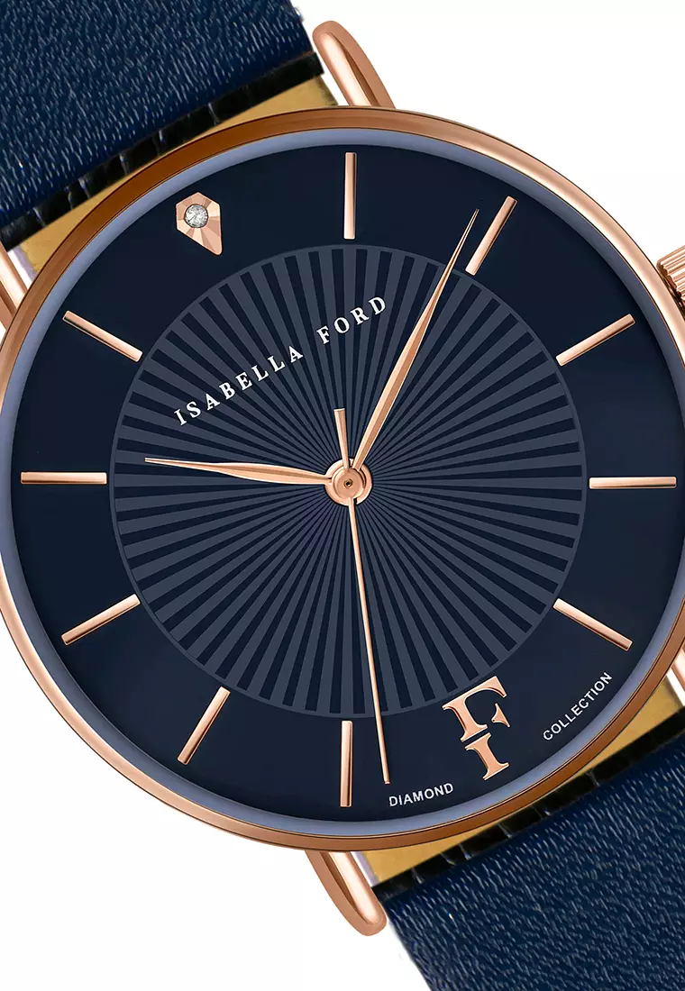 Buy Isabella Ford Isabella Ford Florence Blue Leather Women Watch 2024 ...