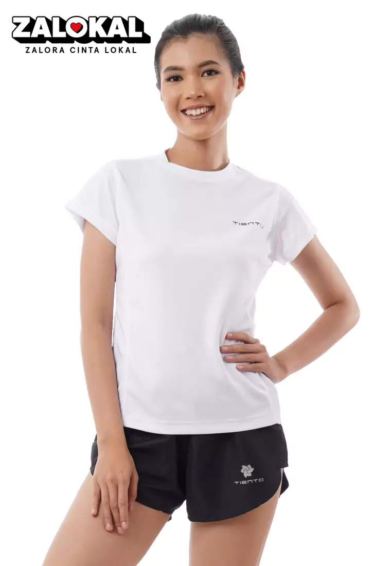 Jual Tiento Tiento Kaos Dry Fit Women Baju Olahraga Lari Original 2025 ...