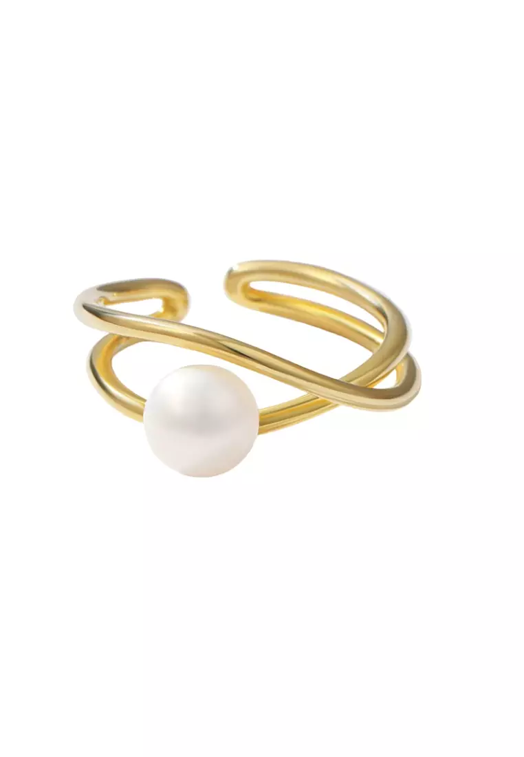 Buy Lara Irregular Pearl Adjustable Ring 2025 Online | ZALORA Philippines