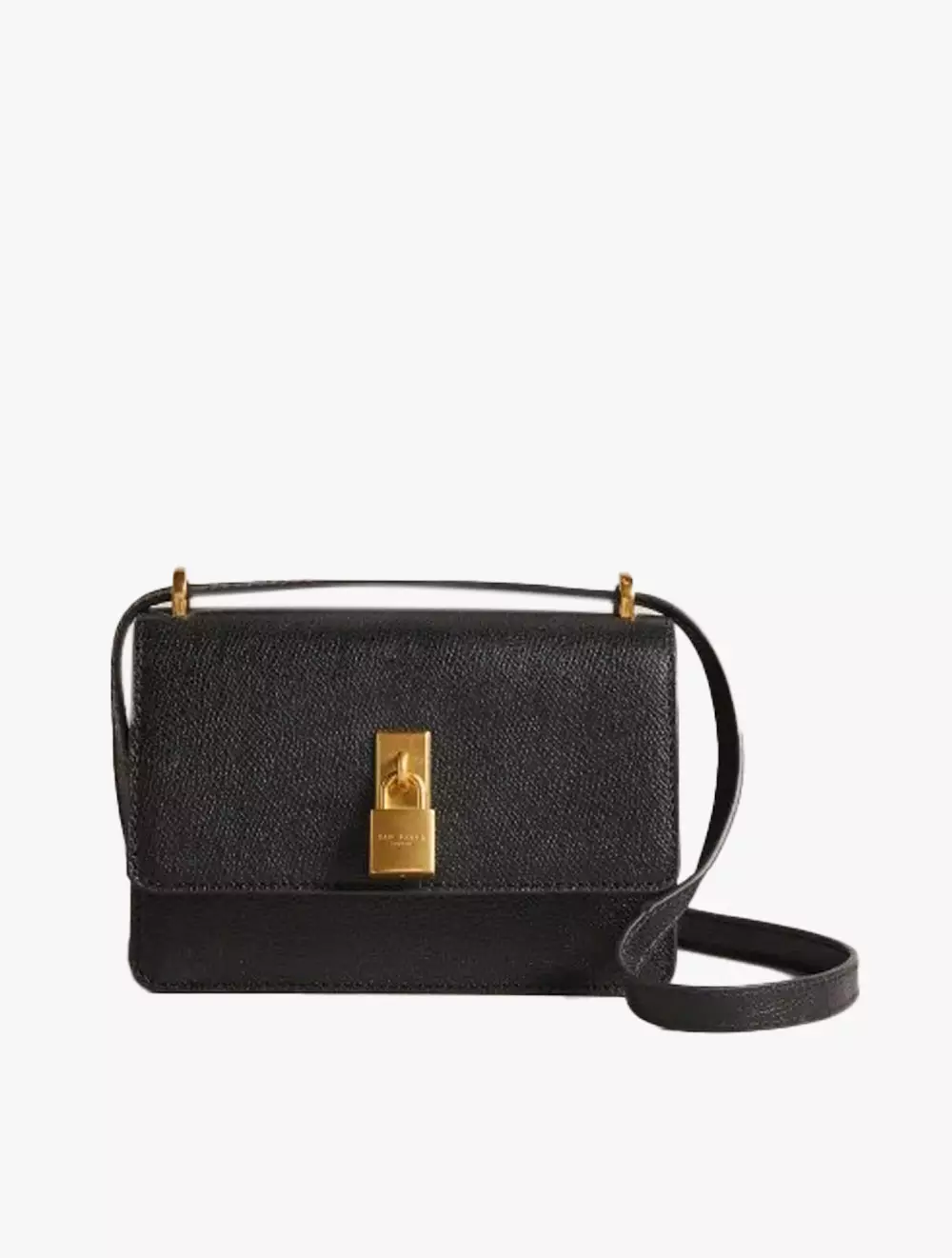 Jual Ted Baker SSLOANE Leather Padlock Mini Shoulder Bag - Black ...