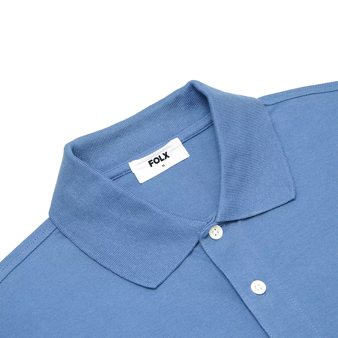 Jual FOLX Basic Pique Polo Shirt Light Blue Original 2025 | ZALORA ...