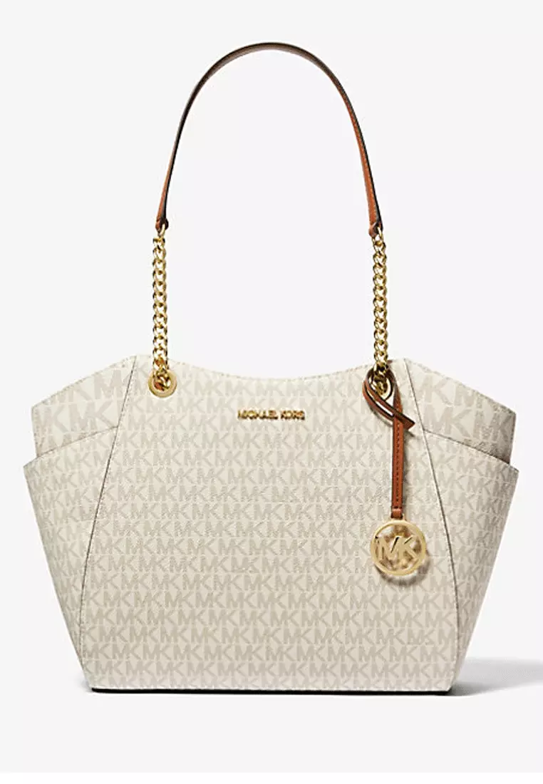 Buy MICHAEL KORS Jet Set Large Signature Logo Shoulder Bag Online ...