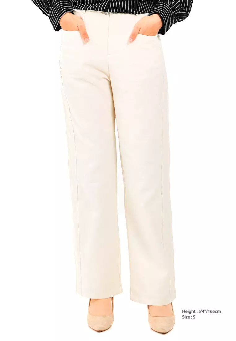Buy Gene Martino Gene Martino Lenora Straight Pants 089 Online | ZALORA ...