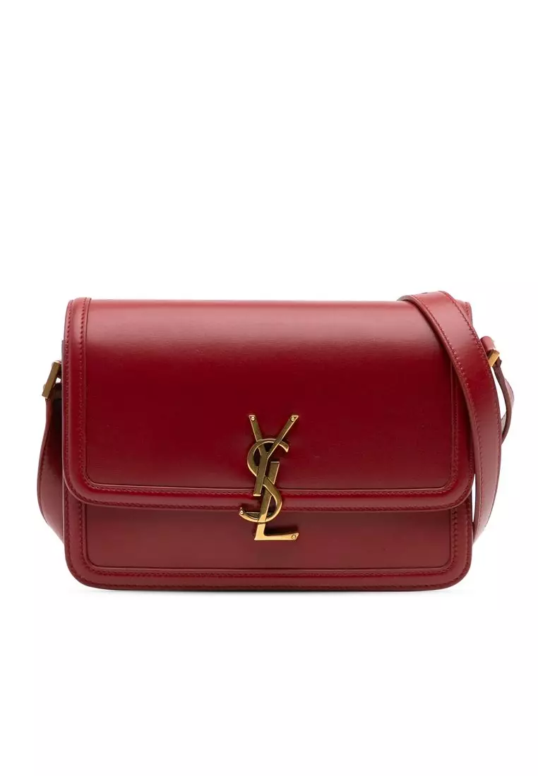 Buy SAINT LAURENT Pre-Loved Saint Laurent Medium Calfskin Solferino ...