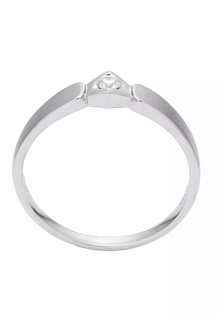 Buy LITZ LITZ 18K White Gold Diamond Ring SJ-RDX17086M Online | ZALORA ...