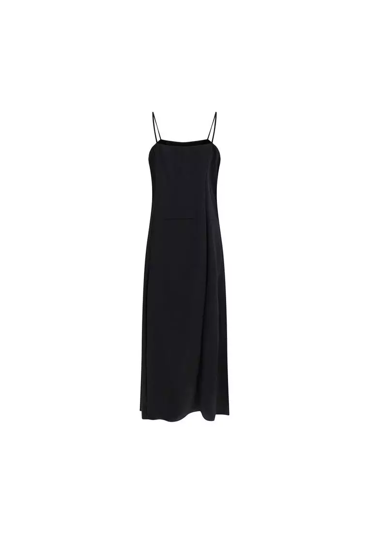 Buy Prada Long Slip Dress with Thin Straps and 2025 Online | ZALORA ...