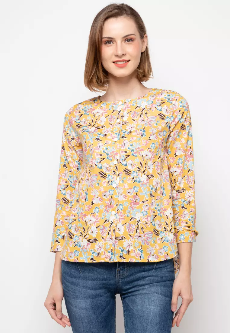 Jual Point One JOSEFINA Floral Blouse Original 2025 | ZALORA Indonesia