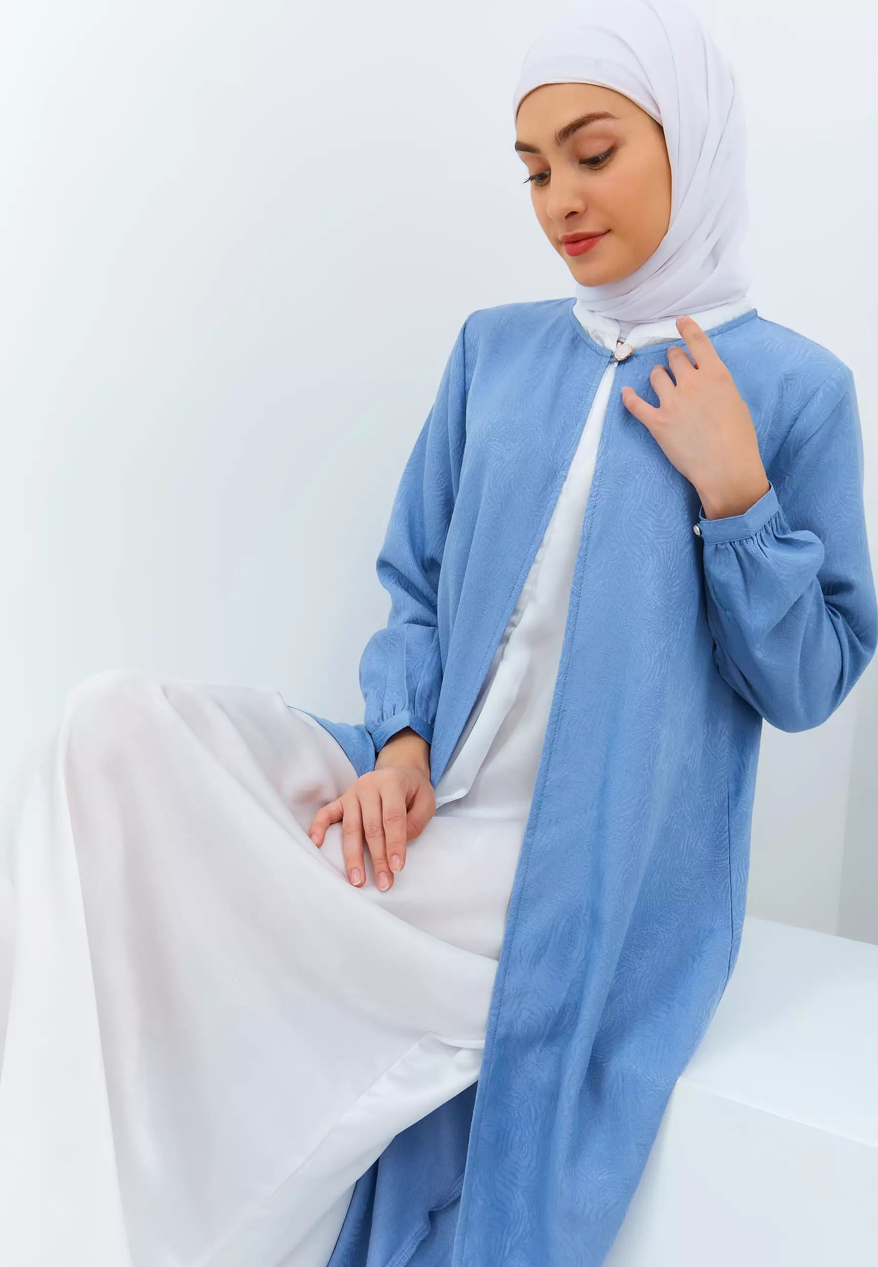 Jual GEELA Geela X Nesa Aqila - Farrah Two Set Dress Blue (G.4231 ...