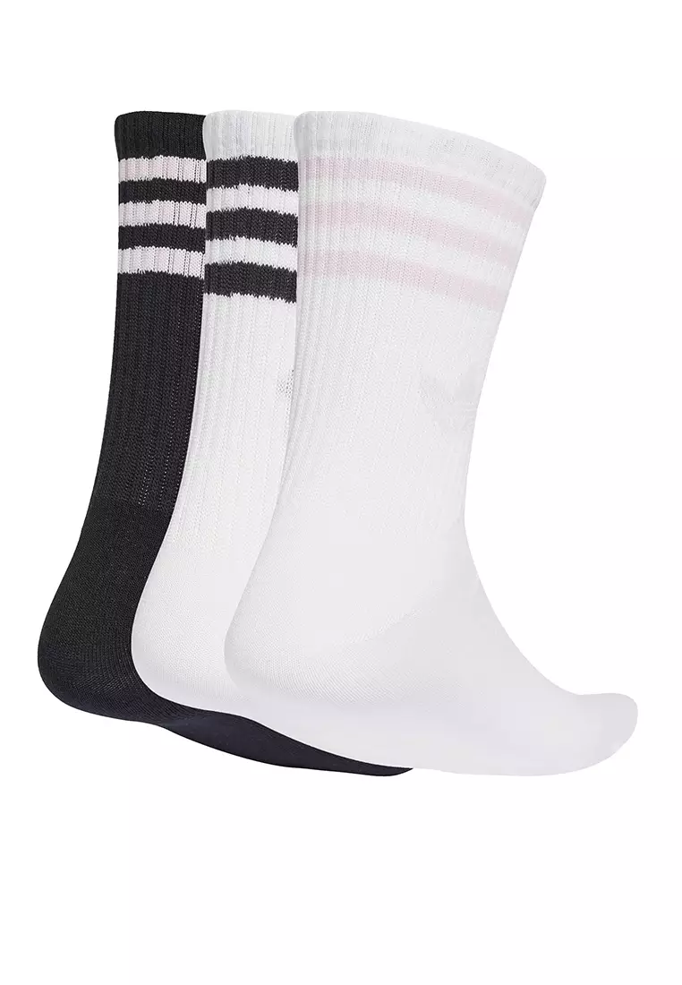 Buy ADIDAS 3-Stripes Crew Socks 3 Pairs 2026 Online | ZALORA