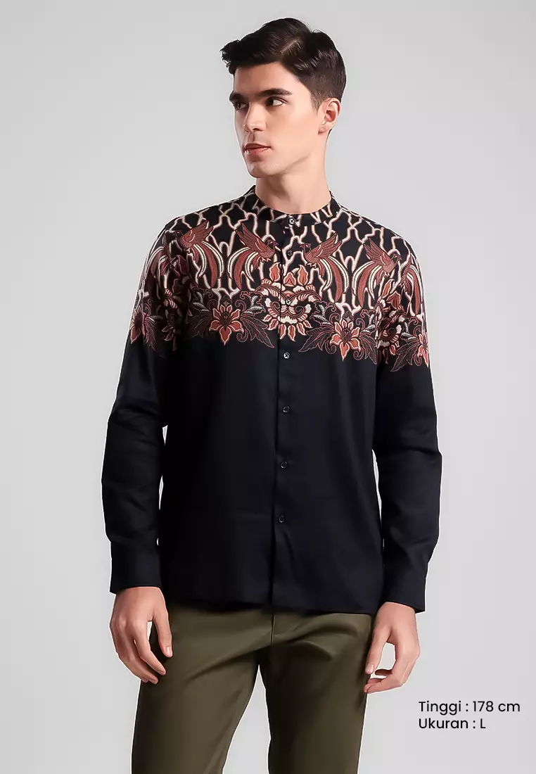Jual Manzone MANZONE - Kemeja Batik Shanghai Lengan Panjang Pria ...