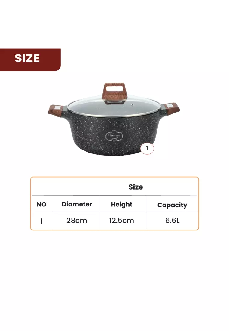 Vantage Vantage Non-stick Induction Sauce Pot(28cm) (Woody Series) 2024 ...
