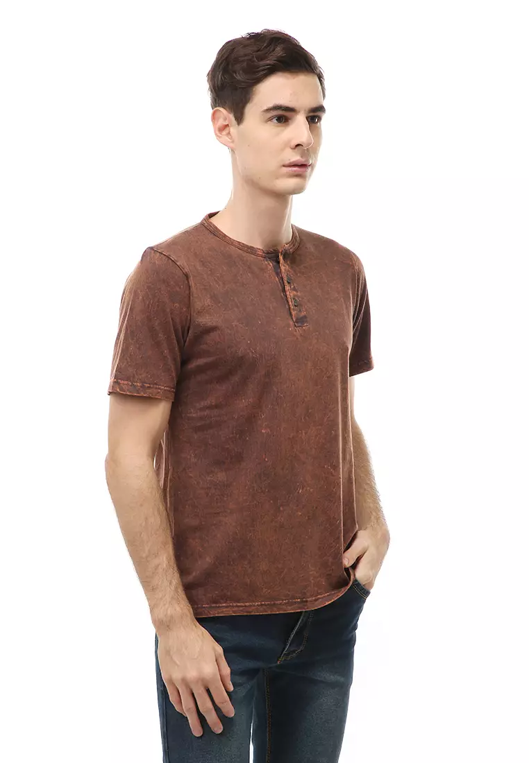 Jual Hamlin Jack T-Shirt Kasual Pria Model Kancing Plain Design Lengan ...