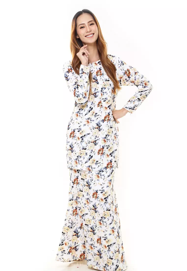 Buy Rina Nichie Couture Rina Printed Kurung Small Yellow Flower Online ...