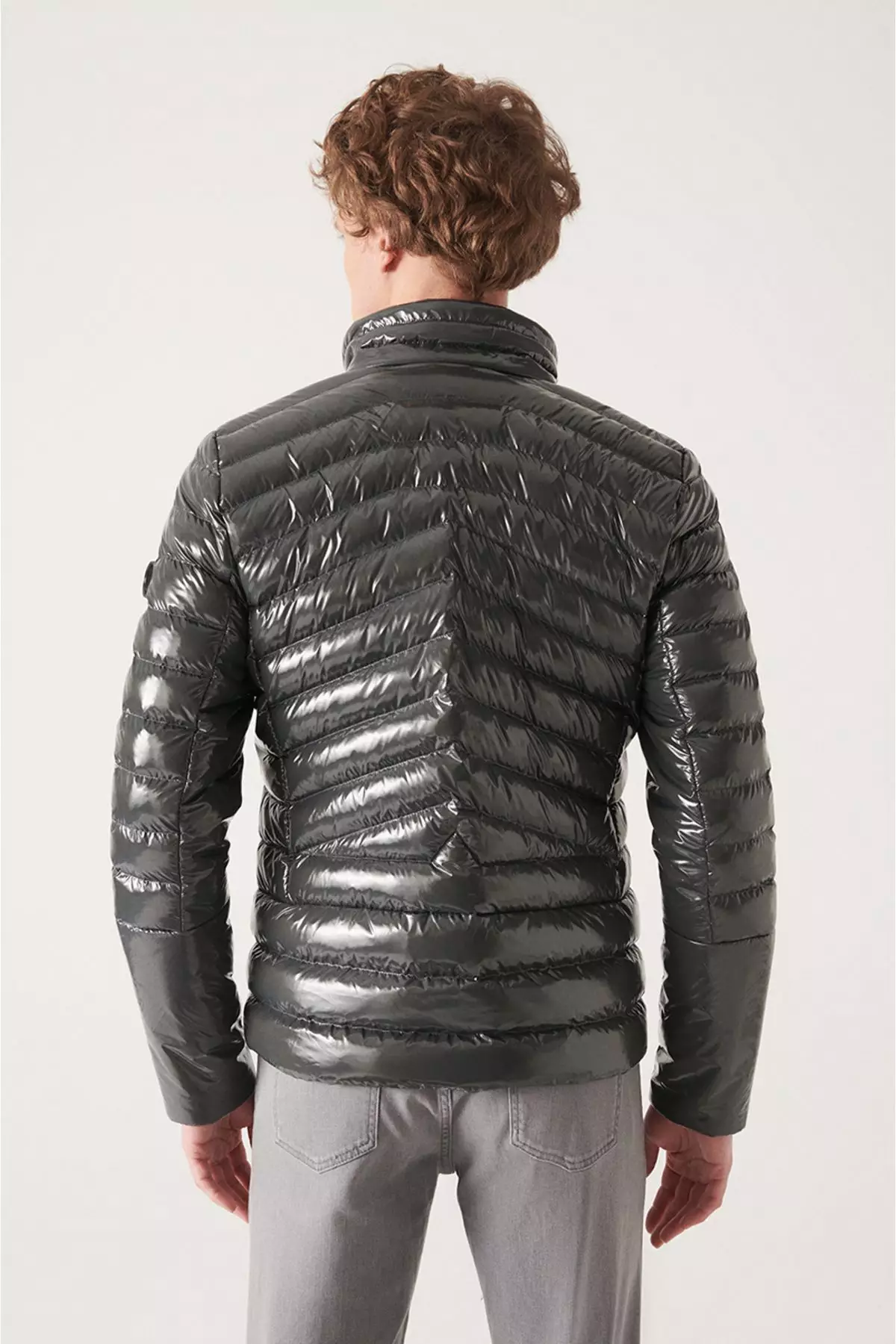 Buy Avva Men's Anthracite Goose Down Water Repellent Windproof Shiny ...