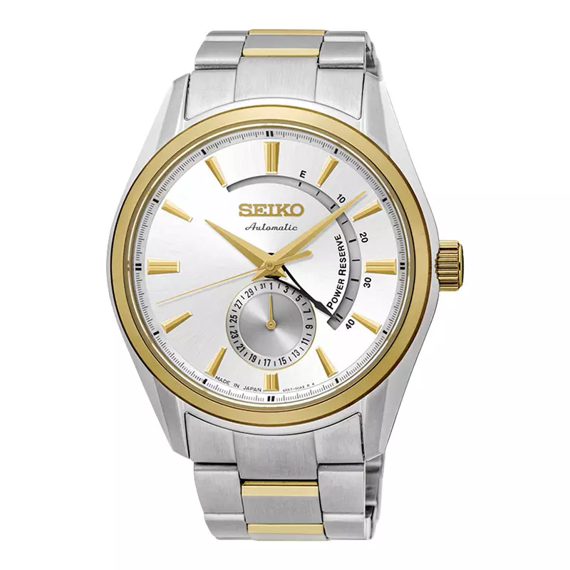Jual Seiko Jam Tangan Pria Seiko Presage SSA306J1 Automatic Silver Dial Dual Tone Stainless ...