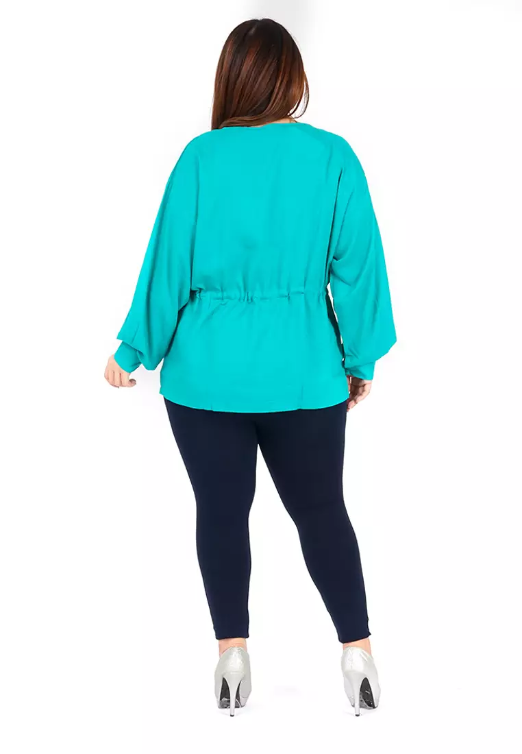 Jual Xtramiles Plus Size Blouse Anelis Green Original 2025 | ZALORA ...