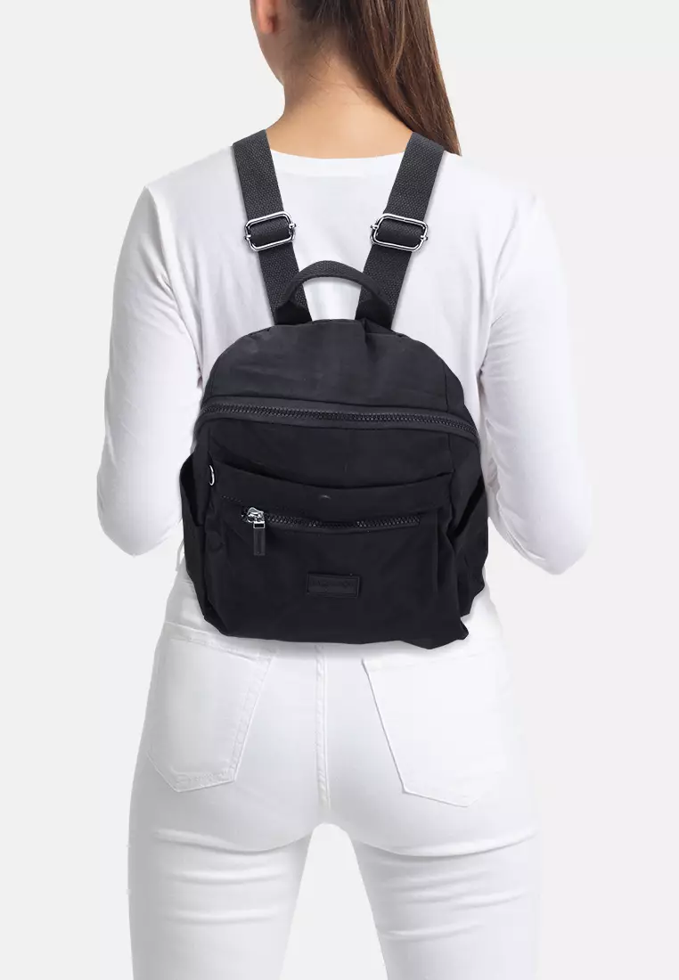 Jual Bagstation Crinkled Nylon Small Backpack Original 2025 | ZALORA Indonesia