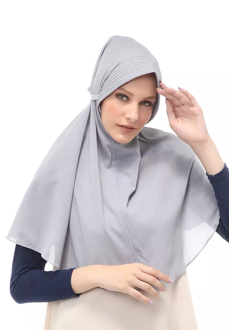 Jual Evernoon Anisa Jilbab Khimar Muslimah Polos Tali Berbo Regular Fit - Abu Original 2025 ...