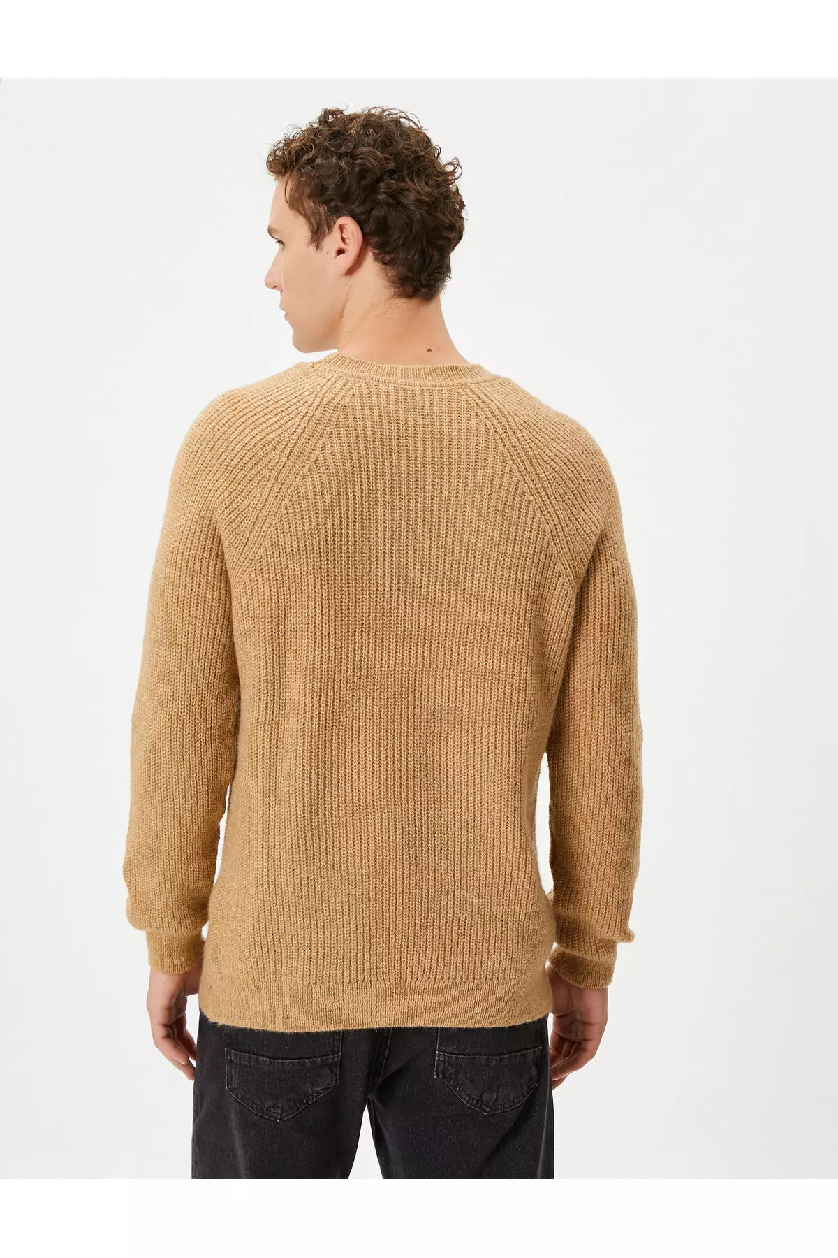 Buy KOTON Knitwear Sweater Crew Neck Soft Textured Slim Fit Long Sleeve ...