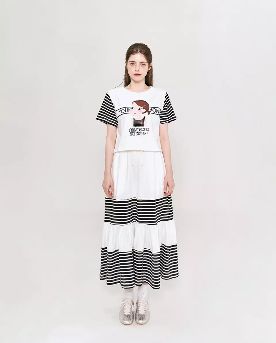 Jual Youk Shim Won Blocking Color Skirt Set F Ria Original 2025 ...