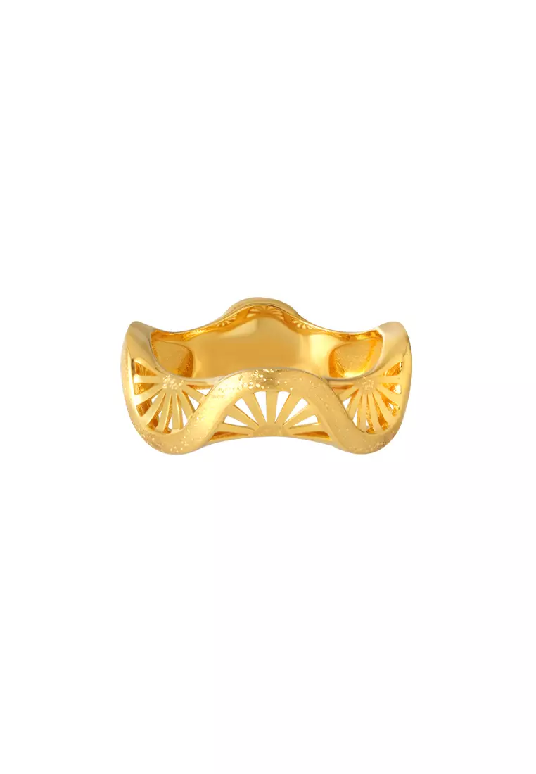 Buy TOMEI TOMEI Sri Puteri Collection Wavy Ring, Yellow Gold 916 2025 ...
