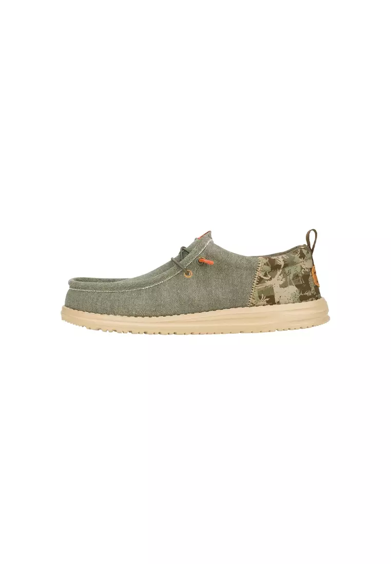 Buy HeyDude Men's Wally Funk Hunt Camo in Olive 2025 Online | ZALORA ...