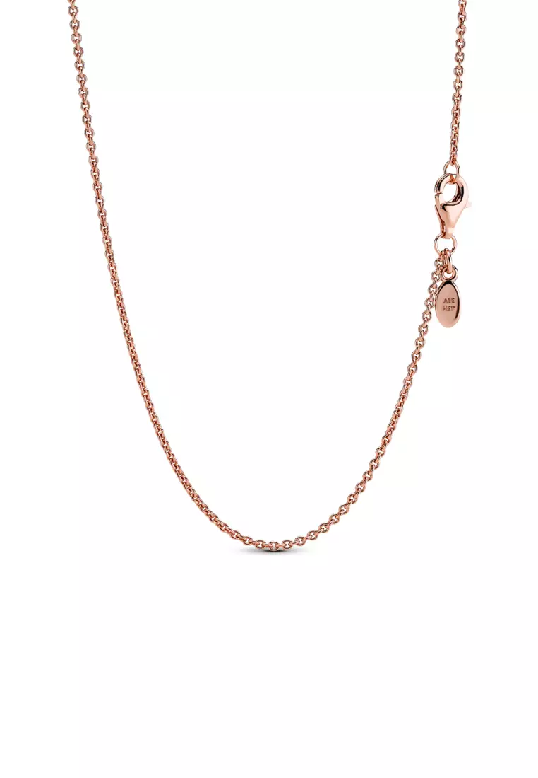 Buy PANDORA Pandora 14k Rose Gold Plated Classic Cable Chain Necklace ...